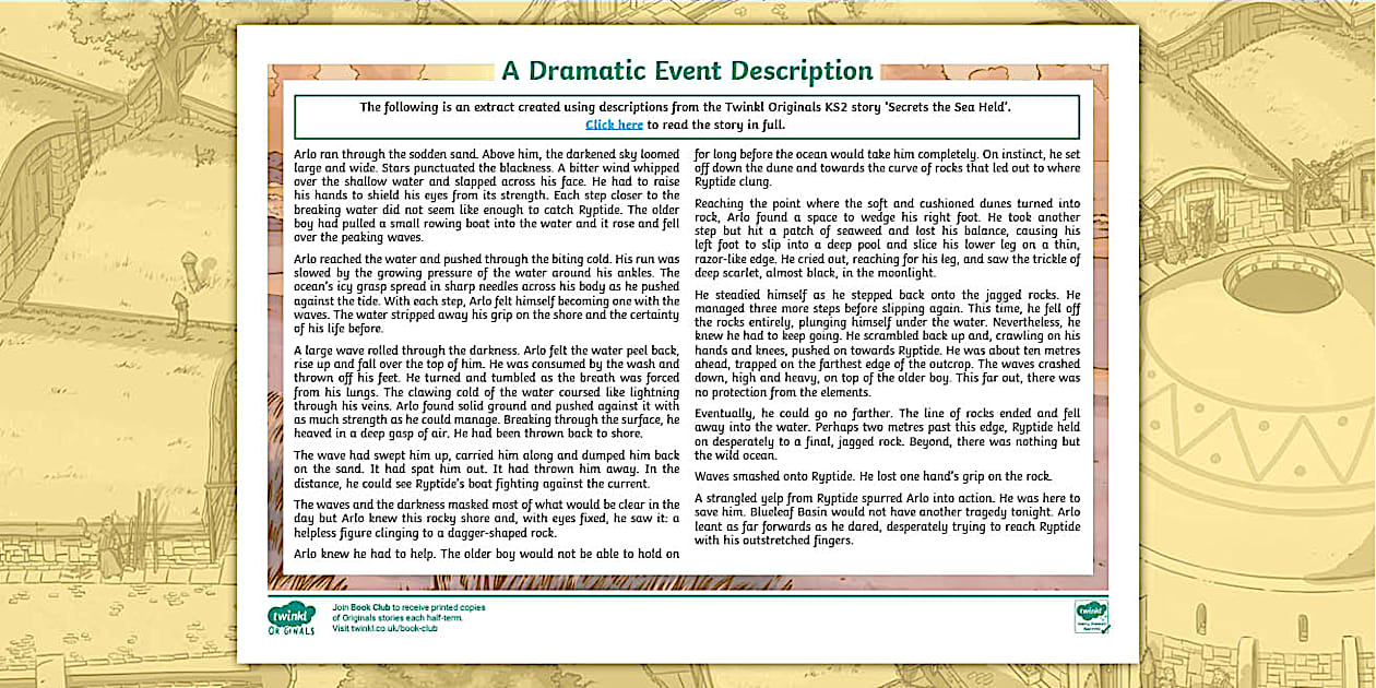 Dramatic Event Example Text | Dramatic Event Examples